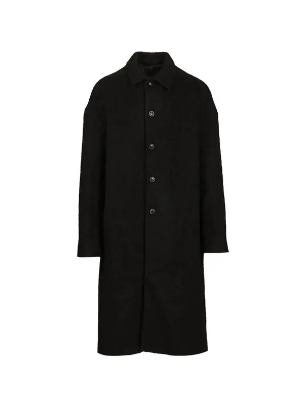 Rick Owens Brad Alpaca And Wool Blend Coat - Black