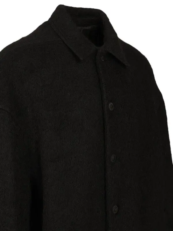 Rick Owens Brad Alpaca And Wool Blend Coat - Black