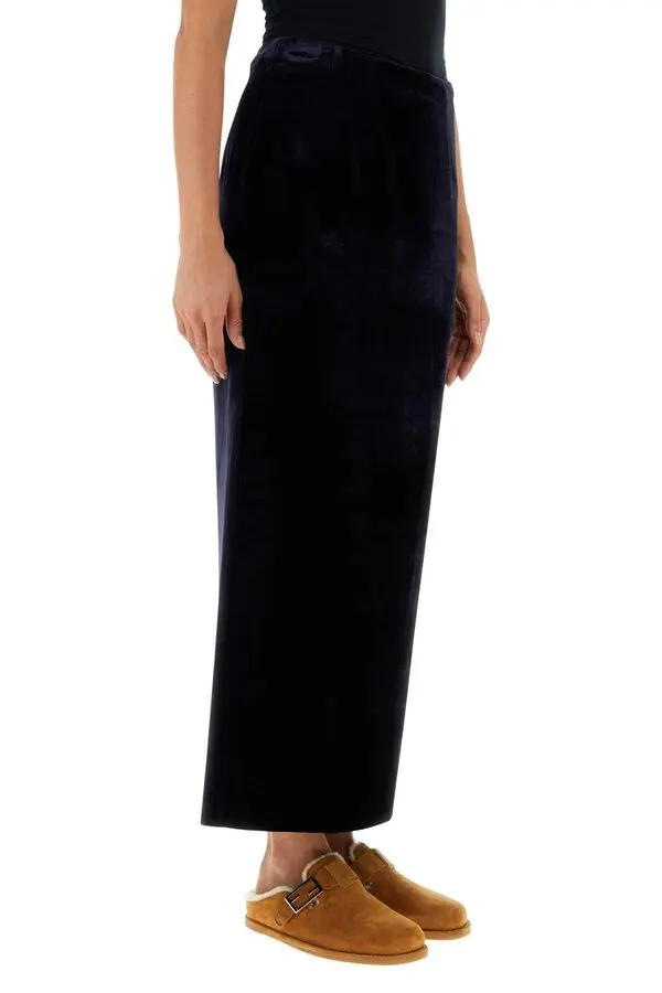 Fendi Midnight Velvet Skirt - Blue