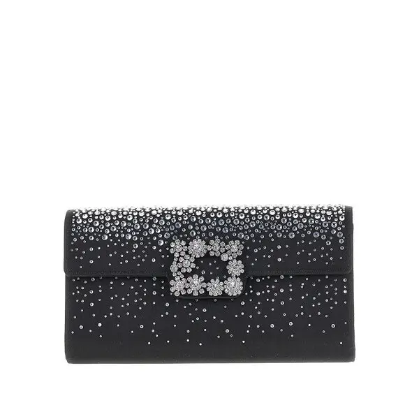 ROGER VIVIER Efflorescence' Satin Pouch With Rhinestones
