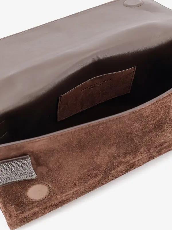 Brunello Cucinelli Essence Suede Handbag