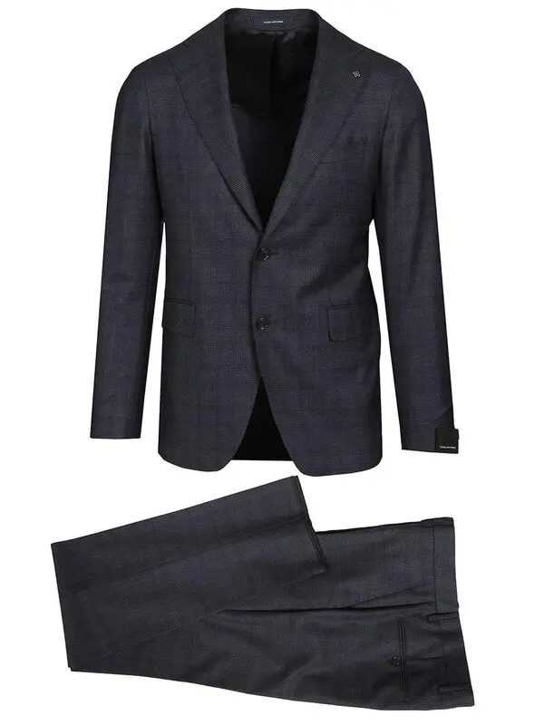 Tagliatore Vesuvio Prince Of Wales Suit - Blue