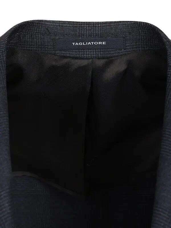 Tagliatore Vesuvio Prince Of Wales Suit - Blue