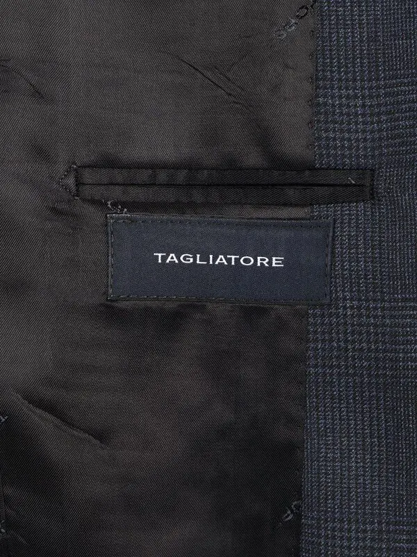 Tagliatore Vesuvio Prince Of Wales Suit - Blue