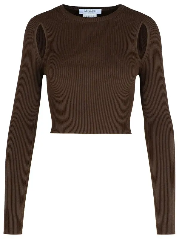 Max Mara Ala' Viscose Blend Sweater - Brown