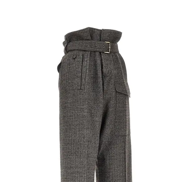 Etro Check Wool Pants - Gray