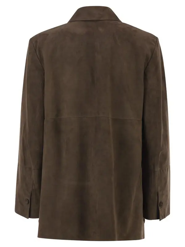 Max Mara Smmgocce Suede Shirt With Silk Lining