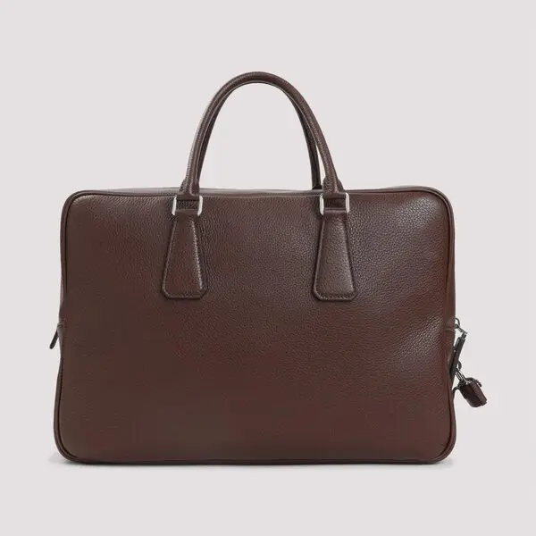 Prada Grained Leather Tote Bag