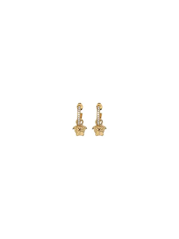 Versace Medusa Head Drop Earrings - Gold