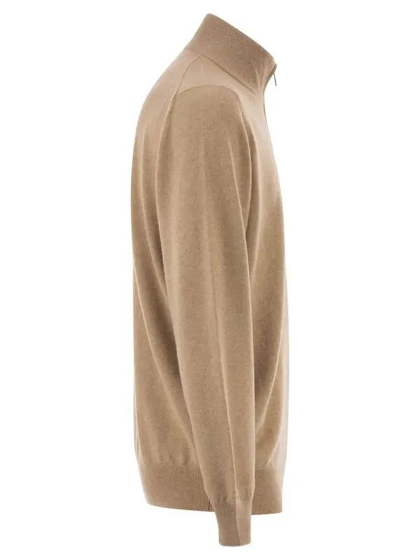 Brunello Cucinelli Cashmere Turtleneck Sweater With Zipper