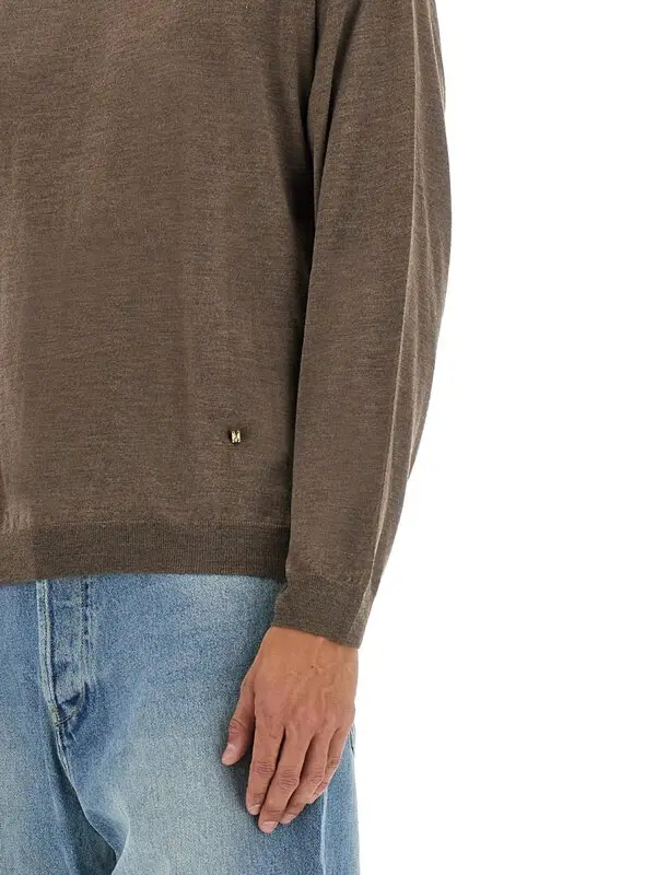 Moschino Wool And Silk Pullover - Brown