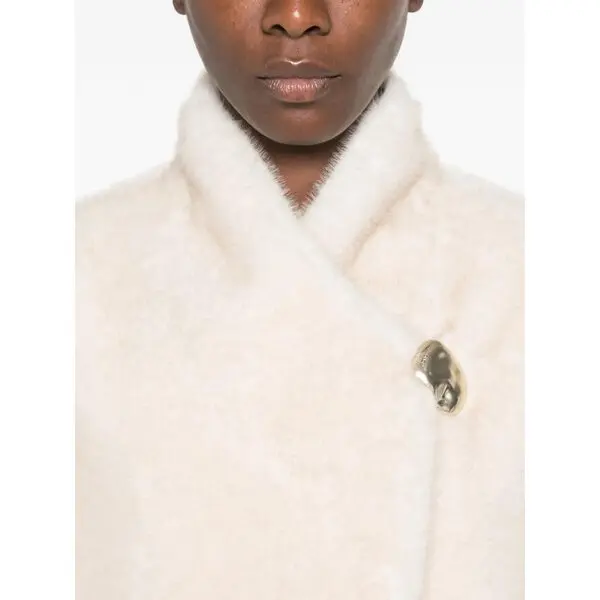 Moncler Faux Fur & Shearling Jacket - Cream