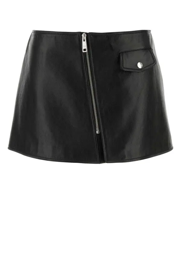 Prada Leather Mini Skirt
