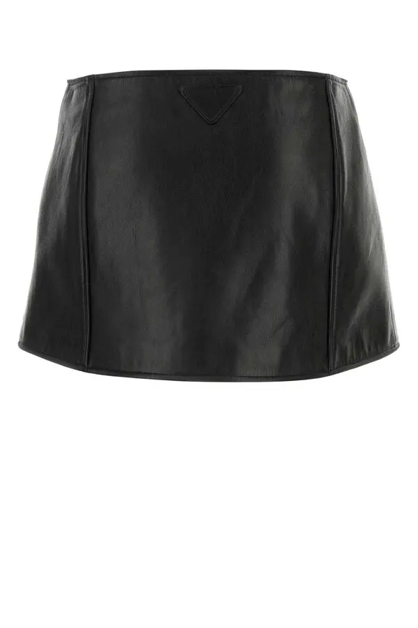 Prada Leather Mini Skirt