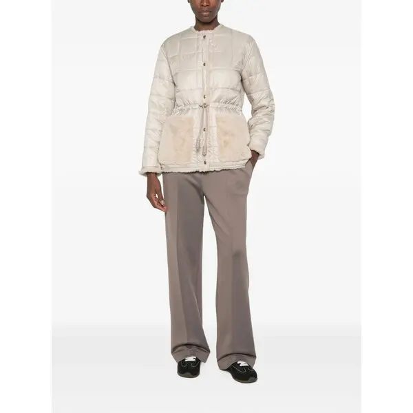 Moncler Neutrals Jackets Faux Fur & Shearling Jackets