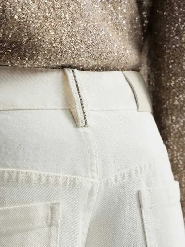 Brunello Cucinelli Decorated Straight Leg Trousers