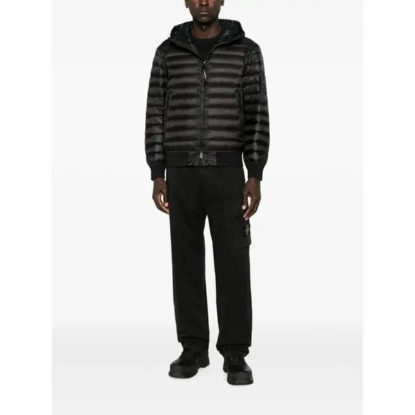 Stone Island Straight-leg Cargo Trousers - Black