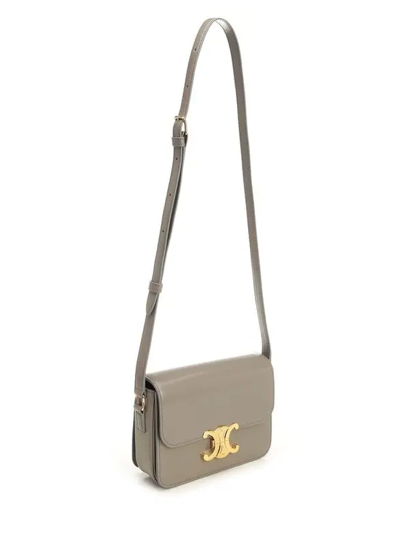 Celine Triomphe Teen Shiny Calfkin - Gray