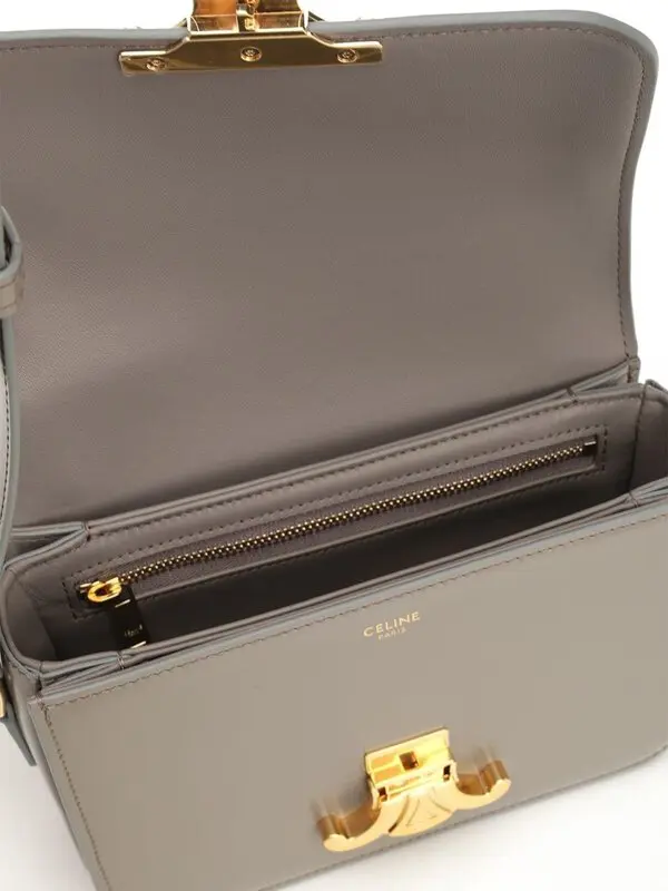 Celine Triomphe Teen Shiny Calfkin - Gray