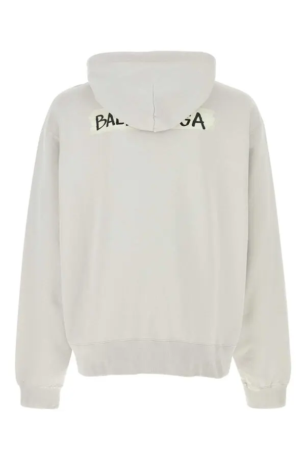 Balenciaga Chalk Cotton Sweatshirt
