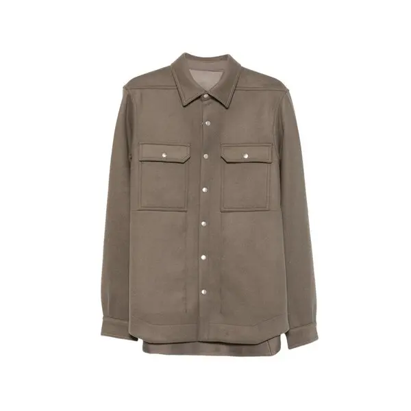 Rick Owens Grey Jackets Shirt Jackets