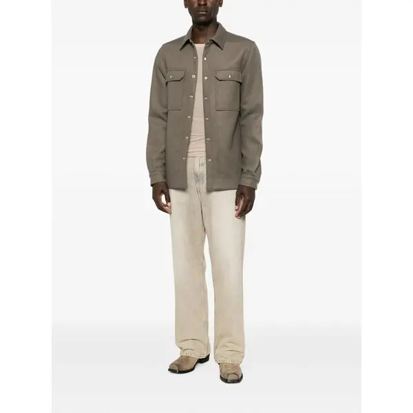 Rick Owens Grey Jackets Shirt Jackets