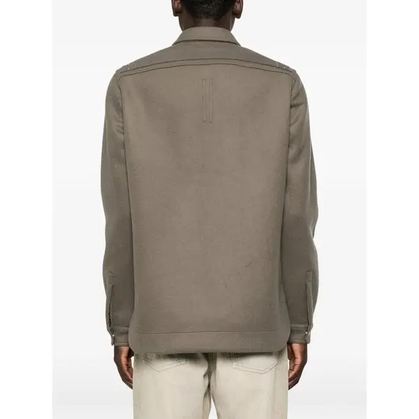 Rick Owens Grey Jackets Shirt Jackets