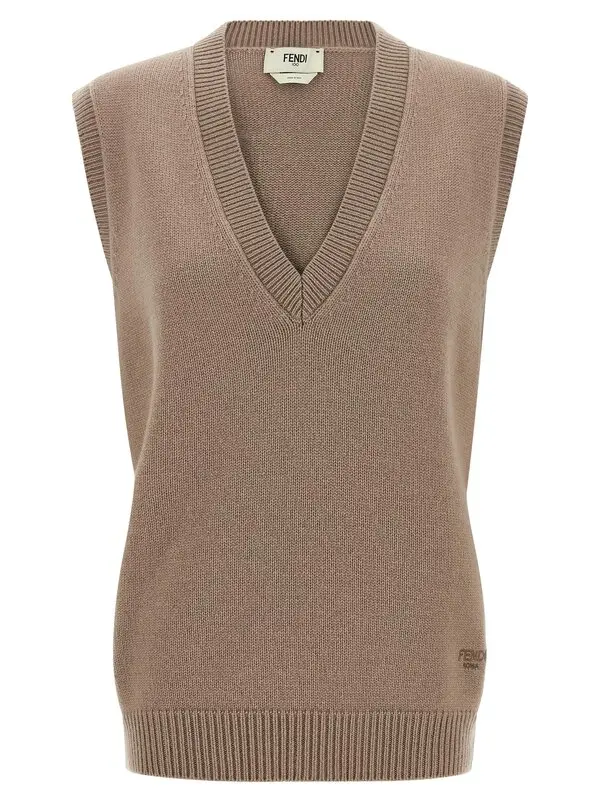 Fendi Cashmere Vest - Cream