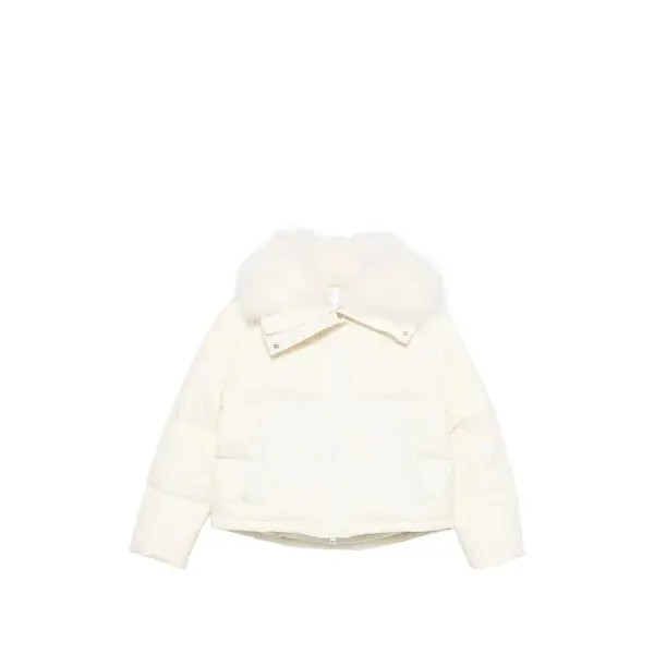 YVES SALOMON Neutrals Jackets Puffer Jackets - Cream