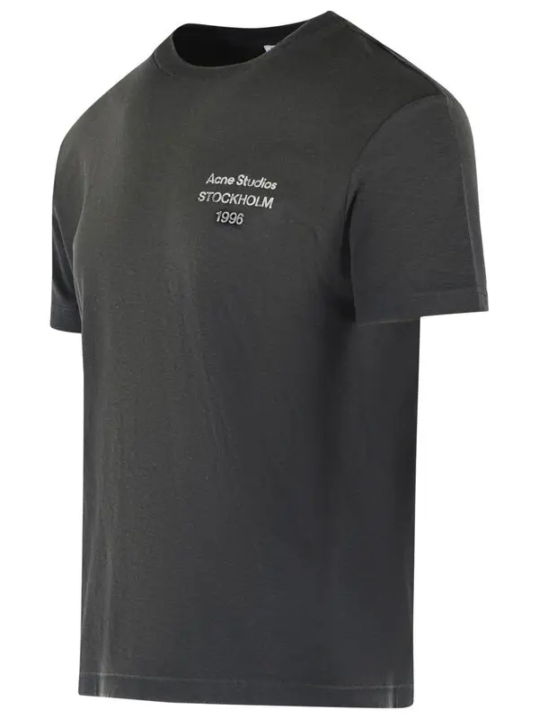Acne Studios Faded Cotton Blend T-shirt - Black