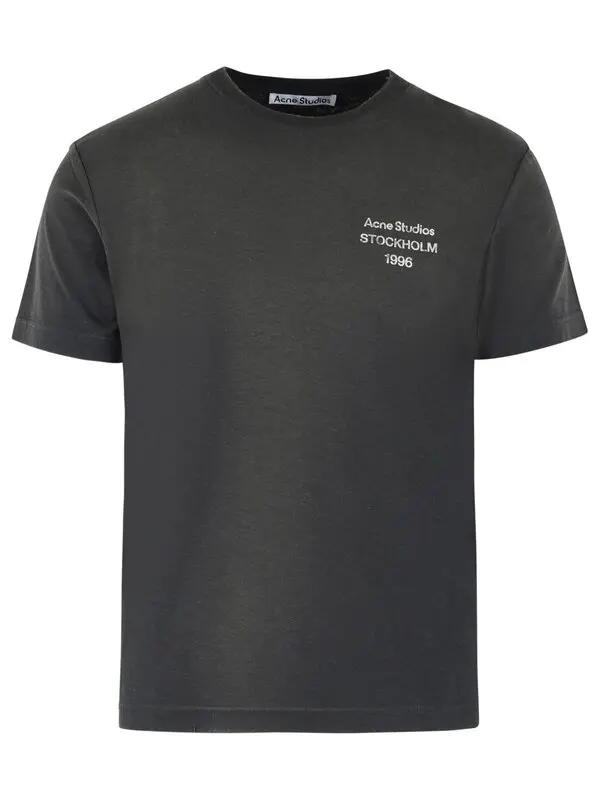 Acne Studios Faded Cotton Blend T-shirt - Black
