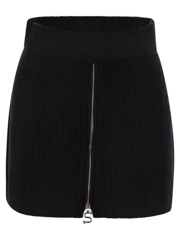 Sportmax Refolo Wool And Cashmere Skirt - Black