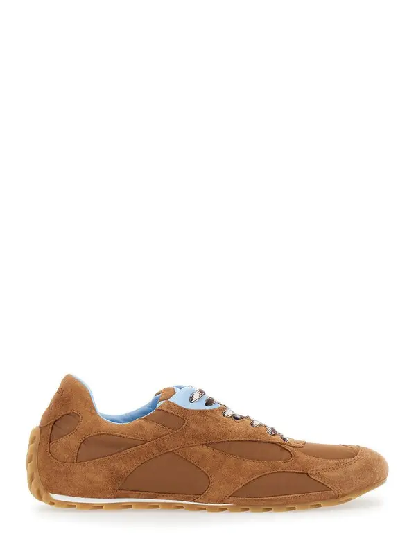Bottega Veneta Orbit Flash Sneaker In Suede And Tech Fabric - Multicolor