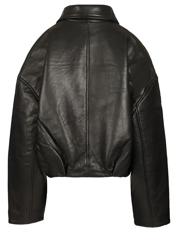 ROTATE BY BIRGER CHRISTENSEN Boxy Leather Jacket