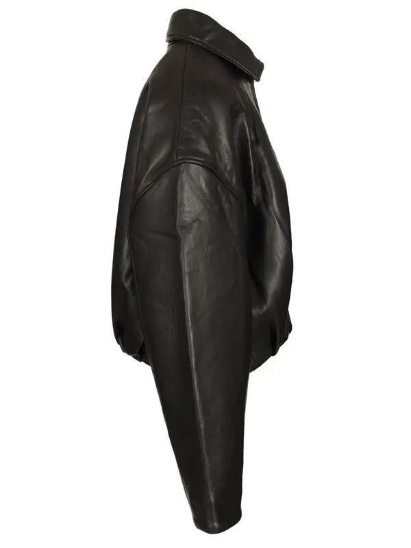 ROTATE BY BIRGER CHRISTENSEN Boxy Leather Jacket