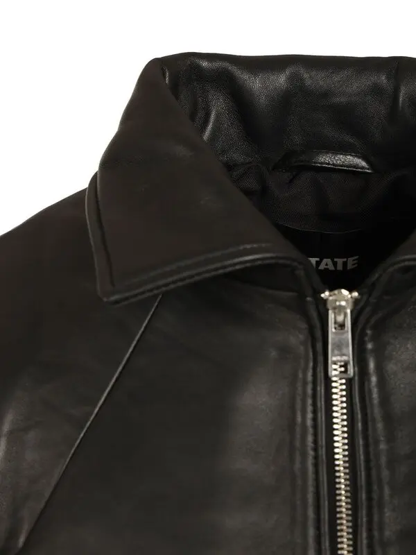 ROTATE BY BIRGER CHRISTENSEN Boxy Leather Jacket