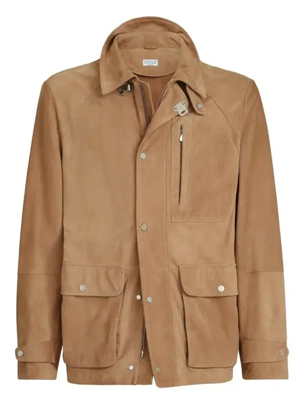 Brunello Cucinelli Suede Jacket - Brown