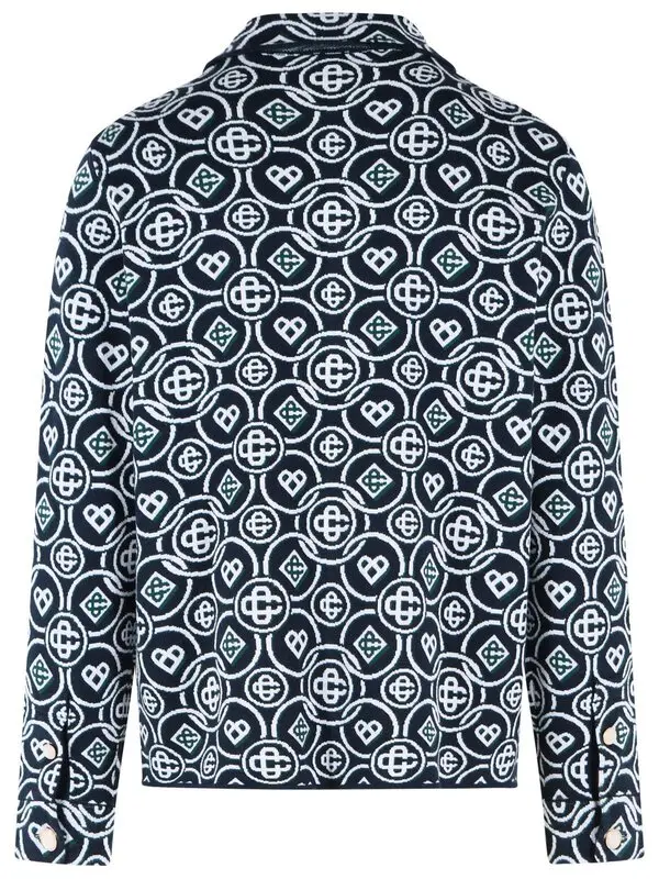 Casablanca Cc Monogram' Navy Cotton Shirt - Blue