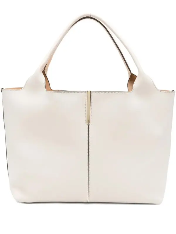 TOD'S Medium-small Leather Shopping Bag - White