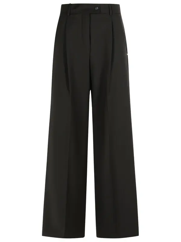 Sportmax Vela' Dark Virgin Wool Pants