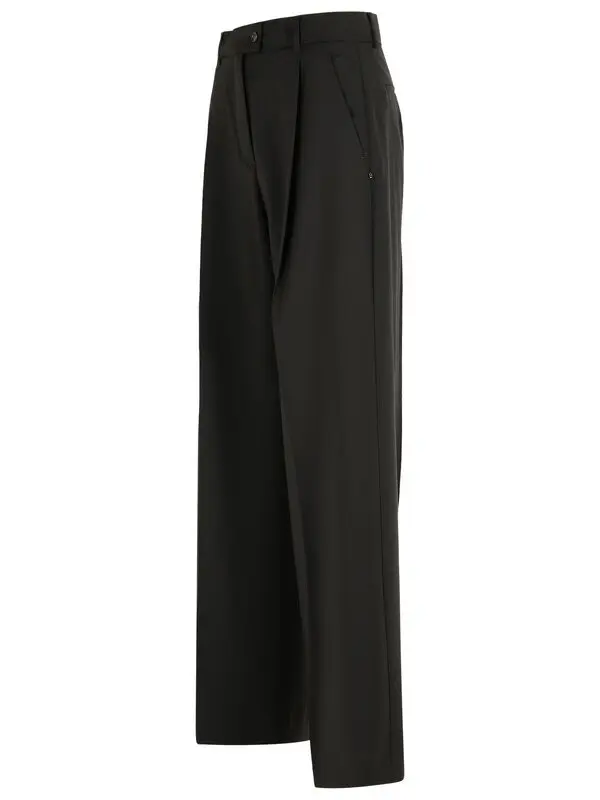 Sportmax Vela' Dark Virgin Wool Pants