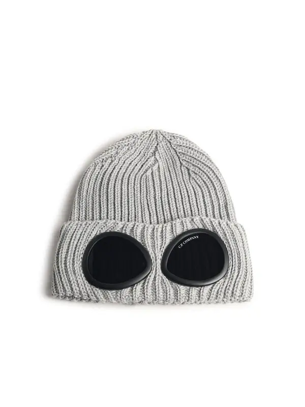 C.P. COMPANY Grey Wool Beanie - Gray
