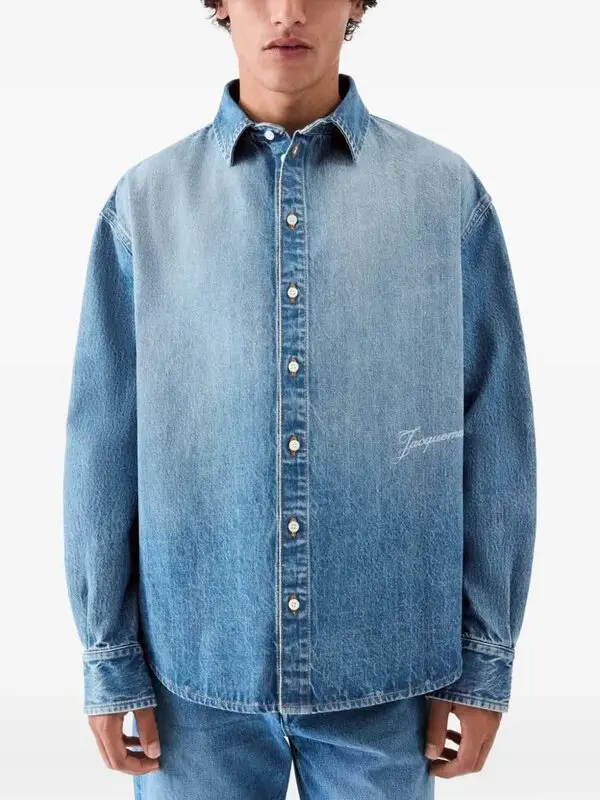 Jacquemus Button-down Denim Shirt - Blue