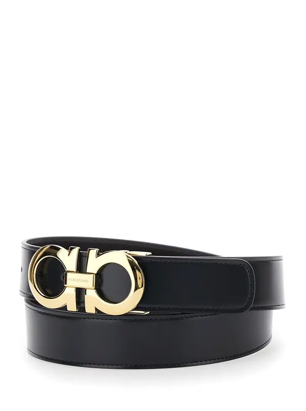 FERRAGAMO Belt With Gancini Buckle In Leather