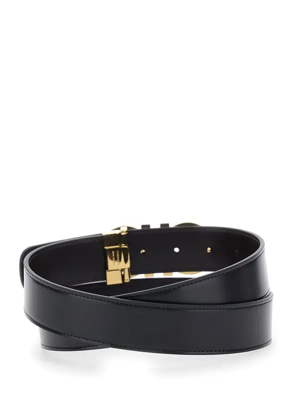 FERRAGAMO Belt With Gancini Buckle In Leather