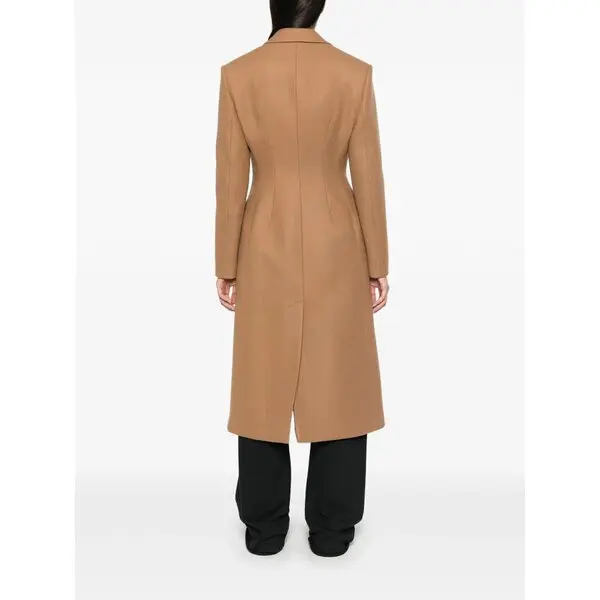 Balenciaga Melton Wool Coat - Brown