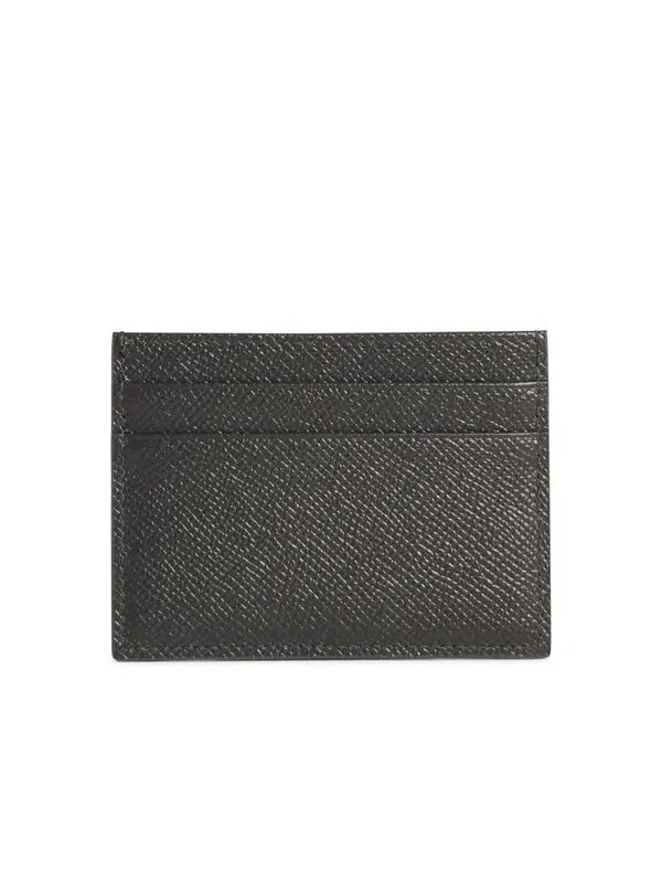 Dolce & Gabbana Dove Grey Leather Card Holder