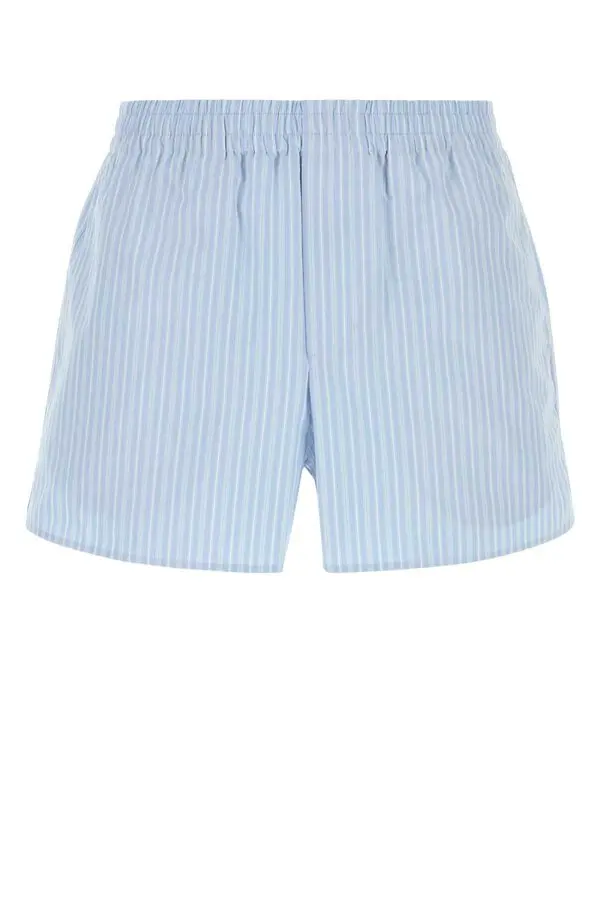 AMI Paris Embroidered Poplin Shorts - Multicolor