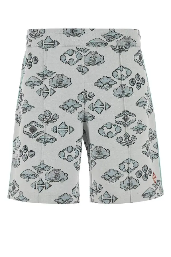 Casablanca Embroidered Stretch Jacquard Bermuda Shorts - Multicolor