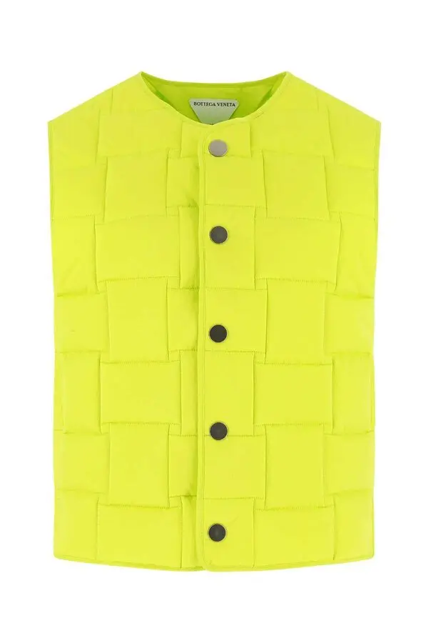 Bottega Veneta Acid Nylon Padded Vest - Green